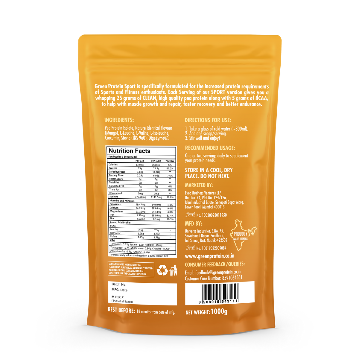 Buy Mango Smoothie Pouch 1kg - Delicious and Nutritious smoothie