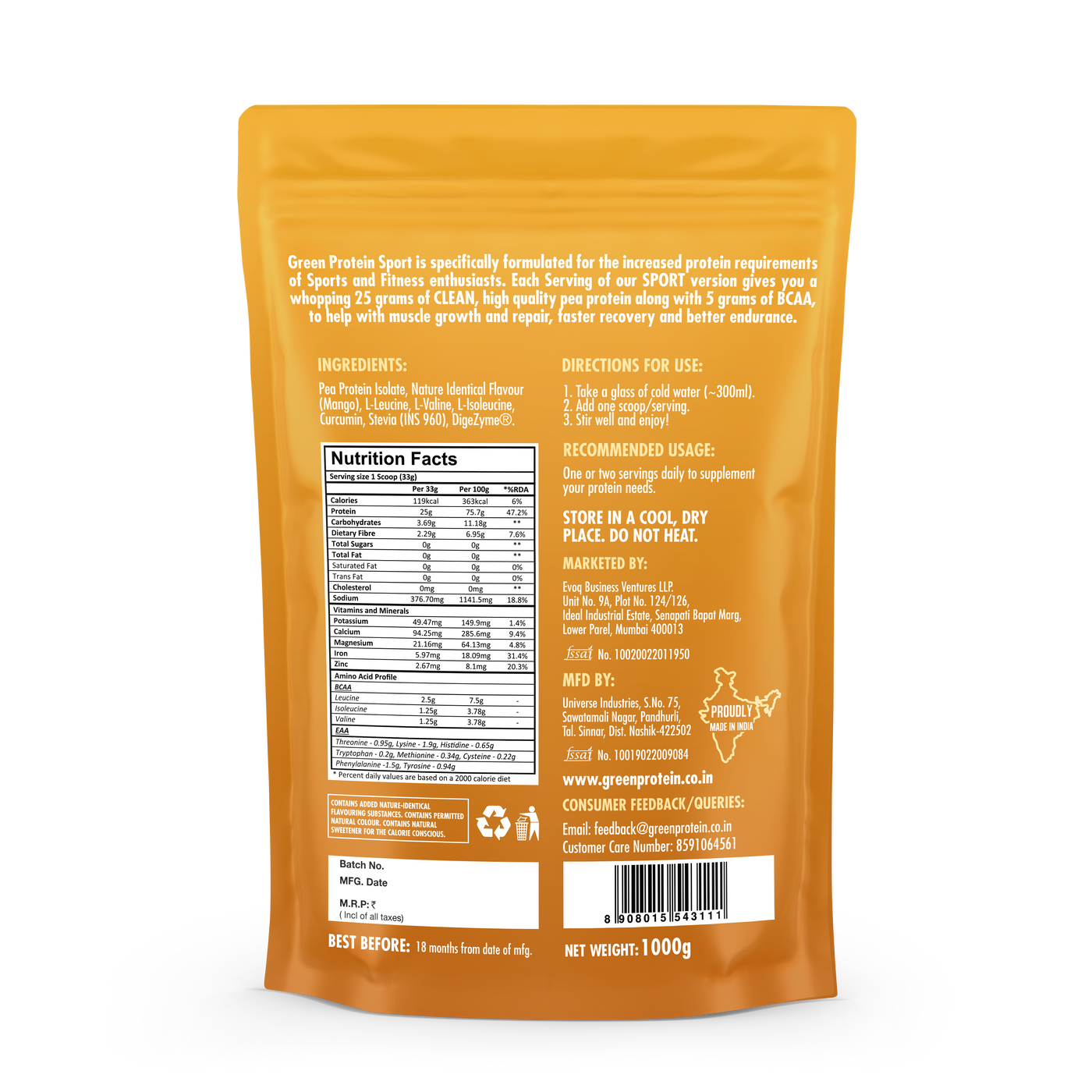 Buy Mango Smoothie Pouch 1kg - Delicious and Nutritious smoothie